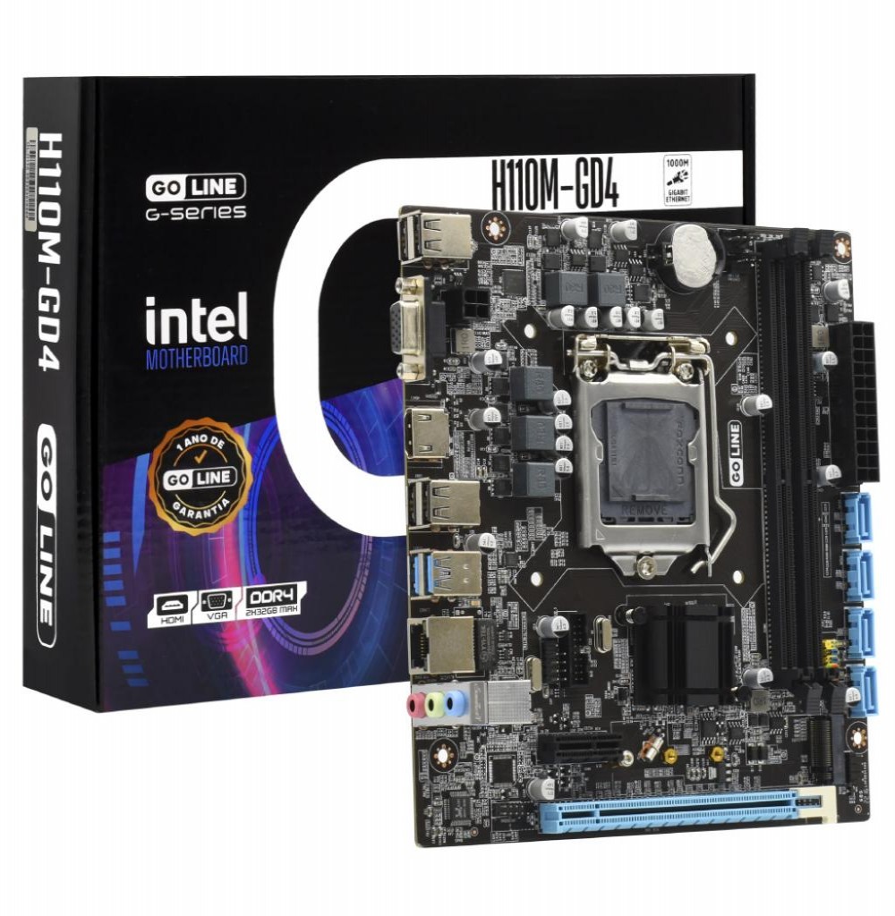 Placa Mae Intel (1151) GOLINE GL-H110M-GD4 - Geral