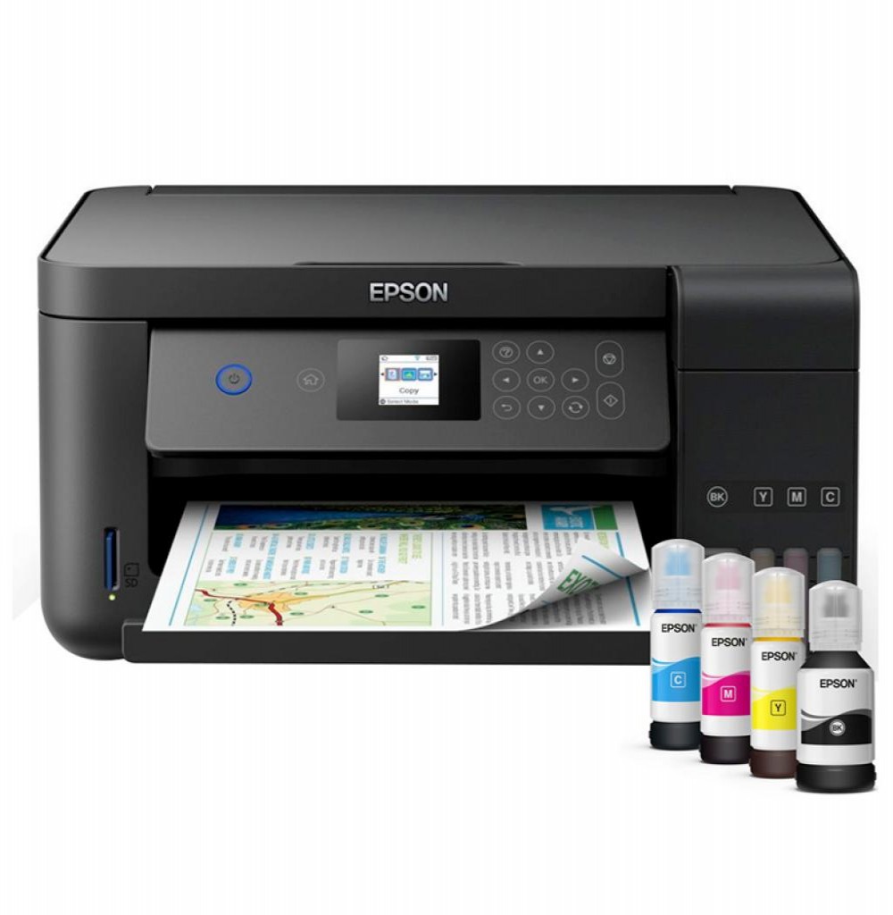 Impressora Multifuncional Epson EcoTank L4160 Inkjet 3 em 1 com Wi-Fi Bivolt - Preto - Epson